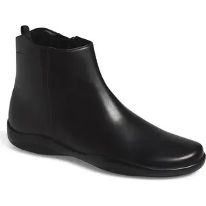 Prada Toblach Leather Ankle Boot