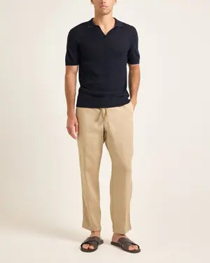 Orlebar Brown Horton Silk Tailored-fit Polo Shirt - Night Iris