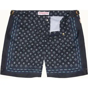 Orlebar Brown Bulldog Exclusive-print Mid-length Swim Shorts - Night Iris