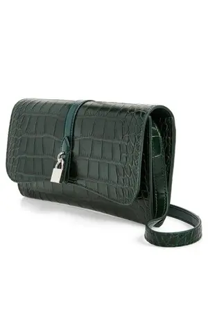 Stella McCartney Ryder Croc Embossed Faux Leather Wallet