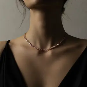 IVY & PEARL CO. Rosé Lumière Necklace