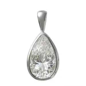 LENI JAMES The Raina 3 Carat Moissanite Pear Choker