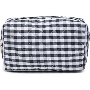 URBAN ESSENTIALS Check Mate Cosmetic & Travel Organizer Pouch - Black