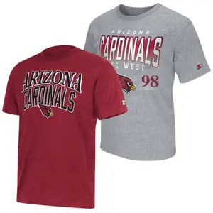 STARTER Heather Gray Arizona S Two-pack Logo T-shirt Set