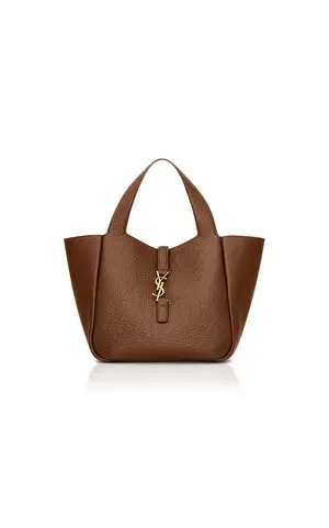 Saint Laurent Baby Bea Leather Tote - Brown