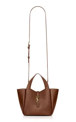 Saint Laurent Baby Bea Leather Tote - Brown