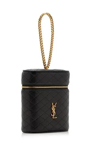 Saint Laurent Gaby Vertical Leather Vanity Bag