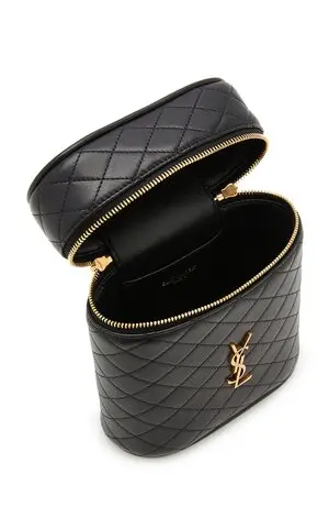Saint Laurent Gaby Vertical Leather Vanity Bag