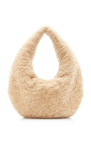Saint Laurent Icarino Shearling Hobo Bag