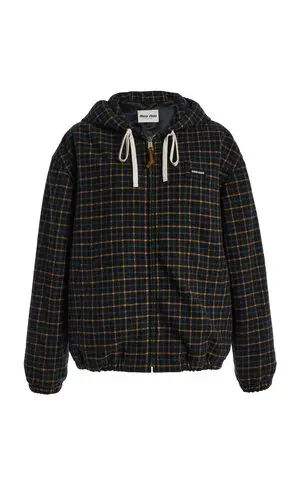 Miu Miu Checkered Wool-blend Jacket