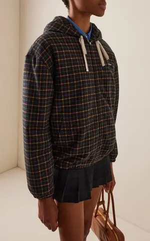 Miu Miu Checkered Wool-blend Jacket