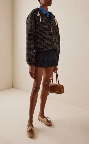 Miu Miu Checkered Wool-blend Jacket