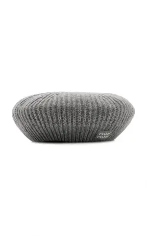 Miu Miu Ribbed Cashmere-wool Beret
