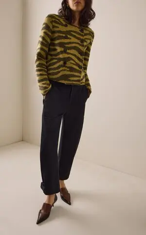 Proenza Schouler White Label Zebra Jacquard Wool-cashmere Blend Jacket