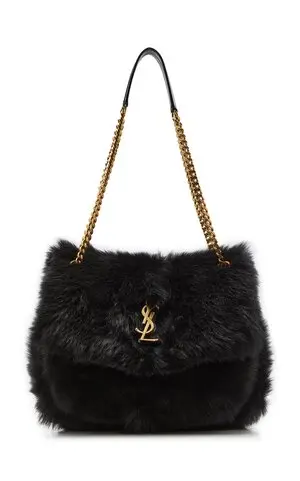 Saint Laurent Medium Niki Chain Shearling Bag