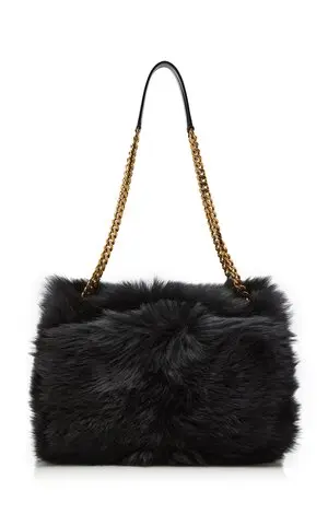 Saint Laurent Medium Niki Chain Shearling Bag
