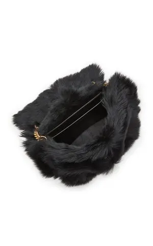 Saint Laurent Medium Niki Chain Shearling Bag