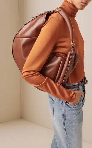 Saint Laurent Medium Mombasa Leather Hobo Bag