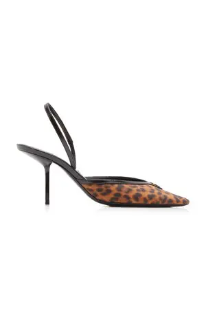Saint Laurent Folie Leopard Grosgrain Pumps - Animal