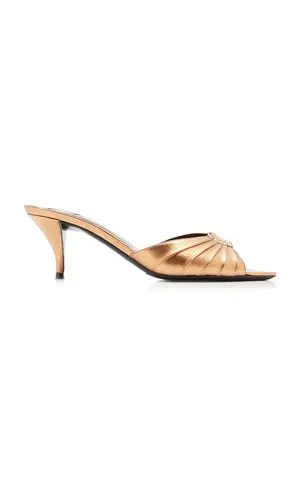 Saint Laurent Babylone Leather Mules