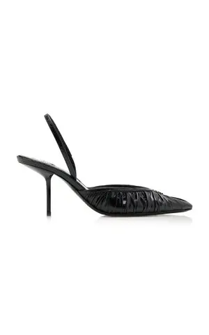 Saint Laurent Folie Slingback Satin Pumps