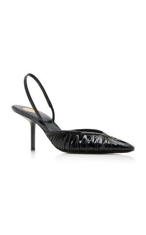 Saint Laurent Folie Slingback Satin Pumps