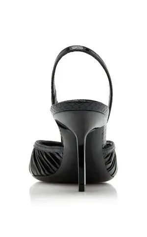 Saint Laurent Folie Slingback Satin Pumps