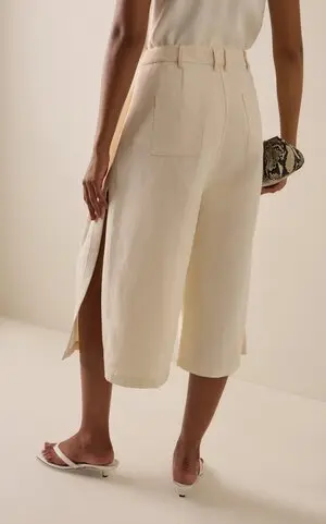 Co Pleated Linen Culottes