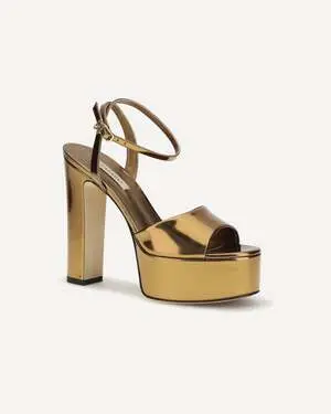 Casadei Patty Platform Interstellar Sandals - Gold