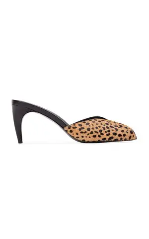 BLACK SUEDE STUDIO Black Suede Studio Noa Cheetah Pony Hair Mules Animal
