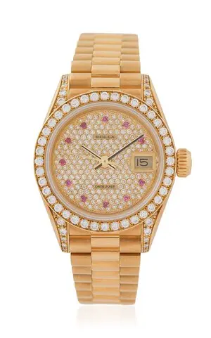 STEPHANIE WINDSOR Rolex Datejust Crown Collection Vintage Watch - Gold