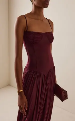 MAYGEL CORONEL Ceniza Jersey Maxi Dress