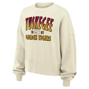 Nike College Tuskegee University Fleece Crewneck Sweatshirt - White