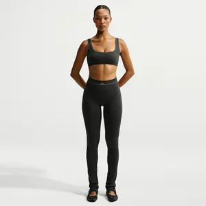 Nike Skims Ribbed Seamless 34" Straight Leggings - Black