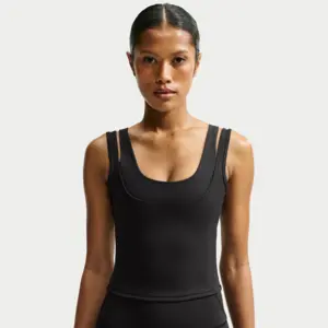 Nike Skims Matte Double-strap Scoop Tank Top - Black