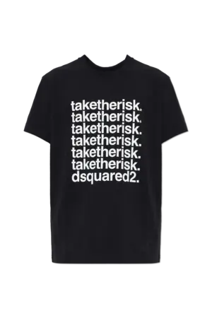 Dsquared2 Cotton T-shirt With Print - Black