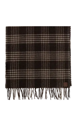 Eleventy Scarf With A Plaid Pattern