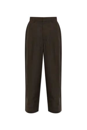LEMAIRE Pleated Trousers - Brown