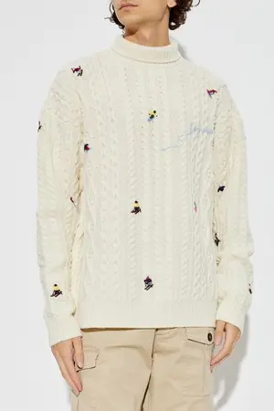 Dsquared2 Wool Turtleneck With Embroidered Logo