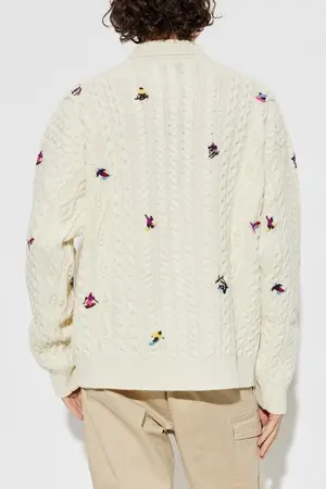Dsquared2 Wool Turtleneck With Embroidered Logo
