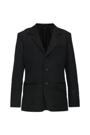 Yohji Yamamoto Wool Blazer With Single Vent - Black