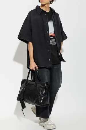 Balenciaga Denim Short-sleeve Shirt