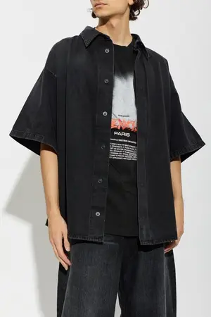 Balenciaga Denim Short-sleeve Shirt