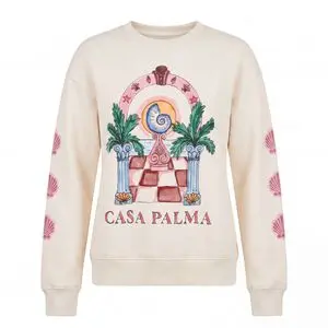 PALM COLLECTIVE La Terraza Fleece Sweater - White