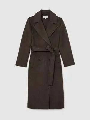 REISS Rene Petite Double-breasted Wool-blend Coat With Cashmere