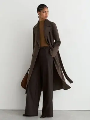 REISS Rene Petite Double-breasted Wool-blend Coat With Cashmere