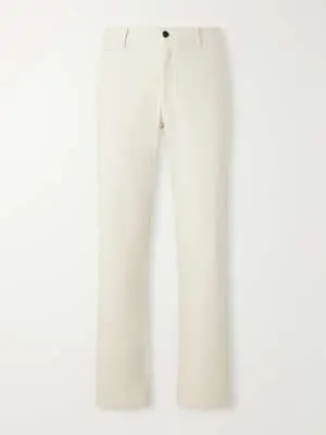 Portuguese Flannel Labura Straight-leg Cotton-gabardine Trousers - Ecru