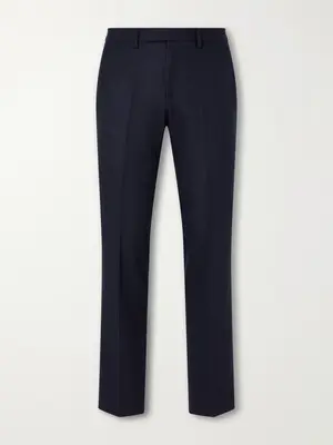 Sunspel Straight-leg Wool Trousers - Blue