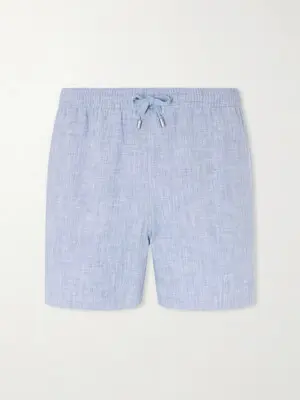 Ralph Lauren Purple Label Amalfi Straight-leg Shorts - Blue