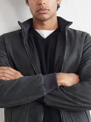 Sunspel Cashmere V-neck Sweater - Black